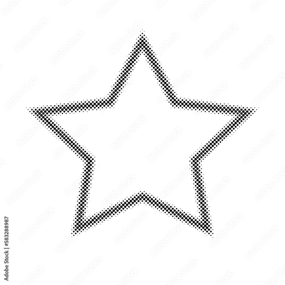 Star pop art style. Stars with comic halftone effect. Black funky ...