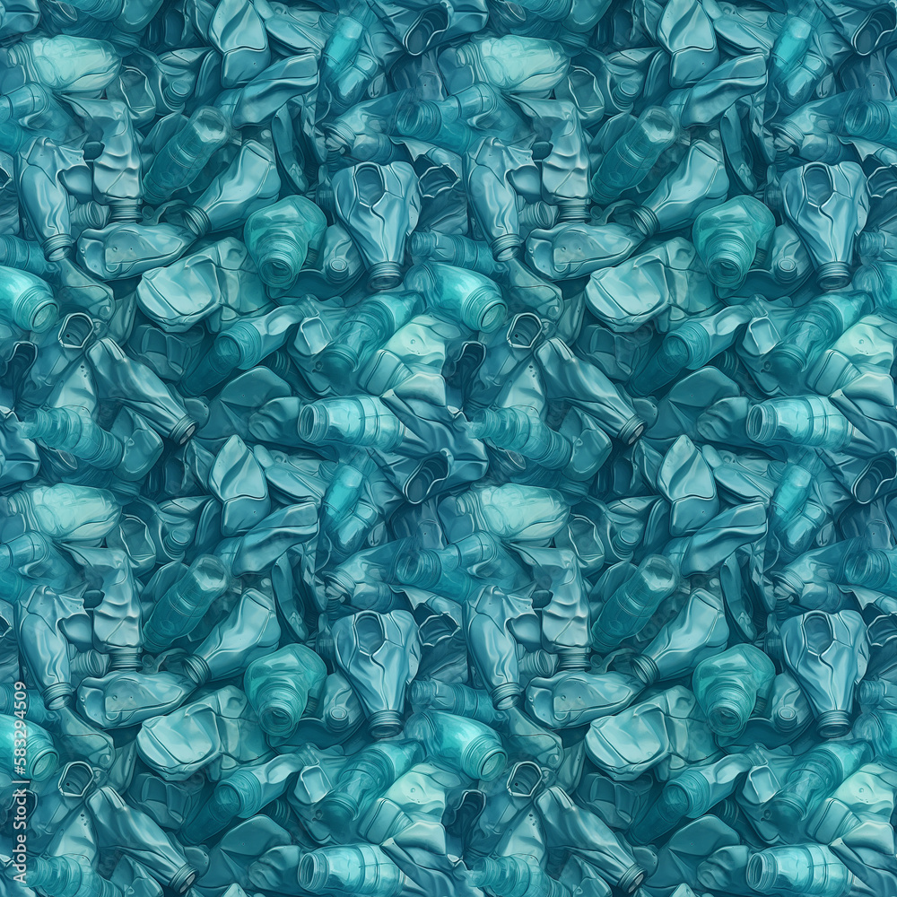 Seamless plastic bottles background pattern. Recycling and plastic ...