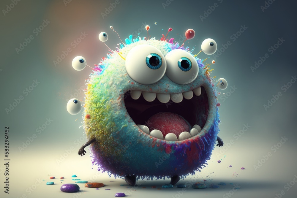 Super Happy Smiles: Exquisite Pixar-Style Monster Illustration with ...