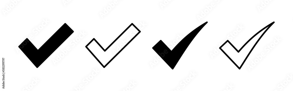 Check mark icon vector for web and mobile app. Tick mark sign and ...