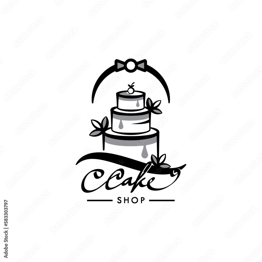 cake shop logo | cake logo for celebration | birthday | wedding Stock ...
