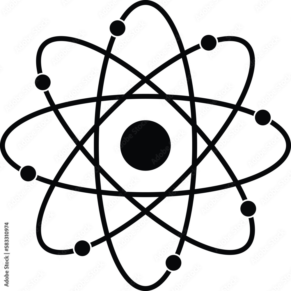Rutherford atom symbol vector illustration. Stock Vector | Adobe Stock