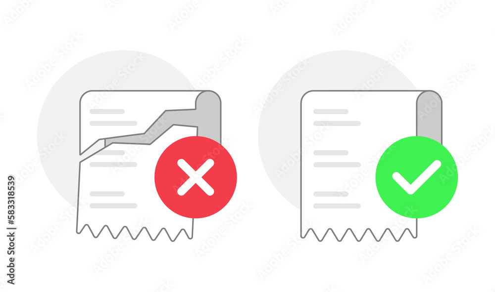 successful and failed payment concept illustration flat design vector ...