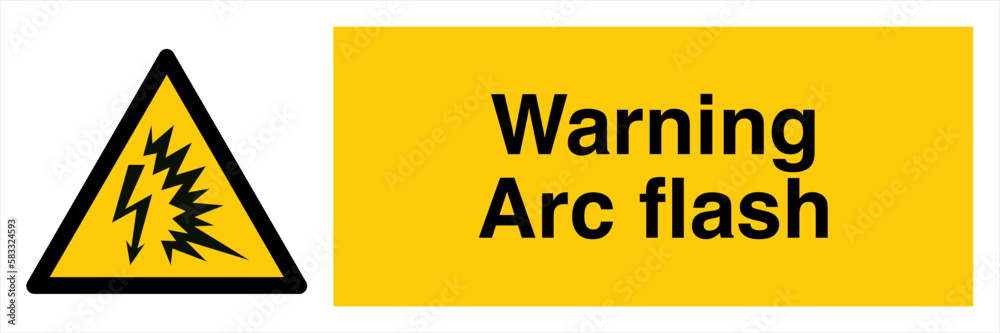 Safety Sign Marking Label Symbol Pictogram Standards Warning Arc flash ...