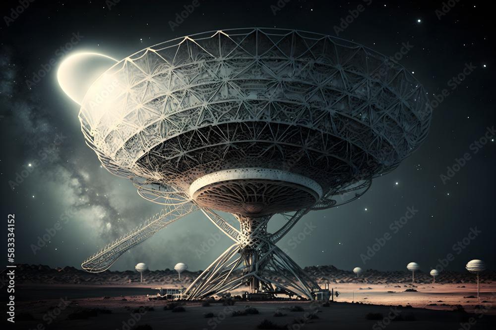 Radio telescope for space and stellar research in high resolution ...