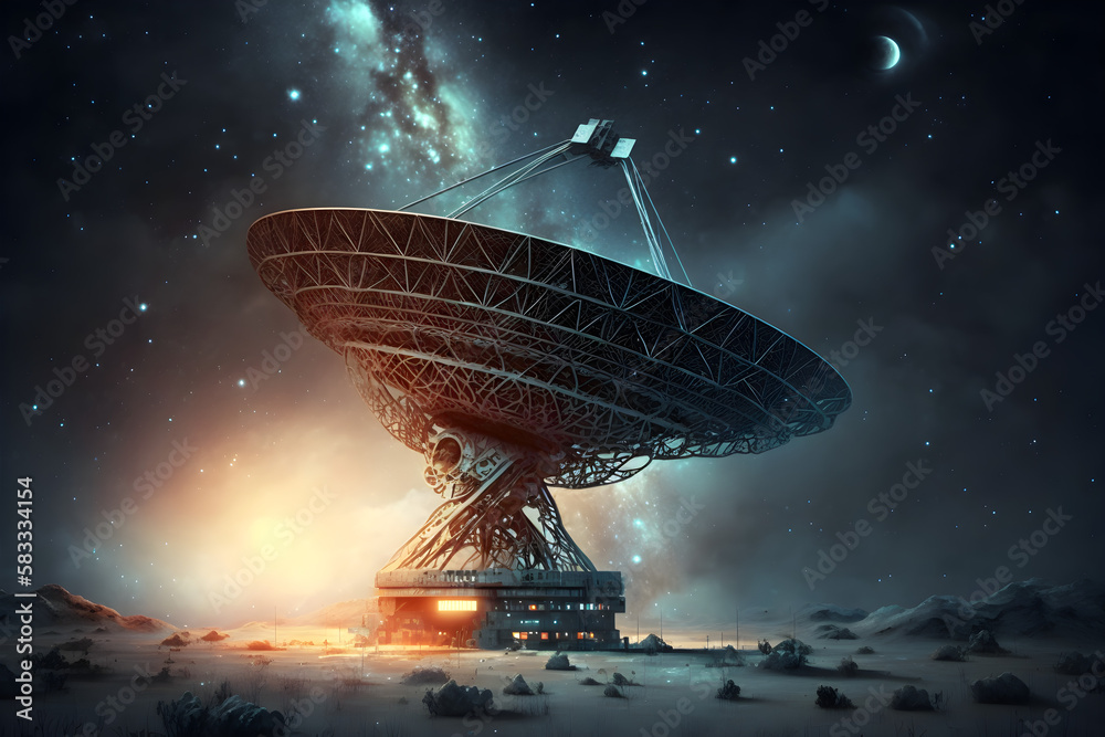 Radio telescope for space and stellar research in high resolution ...