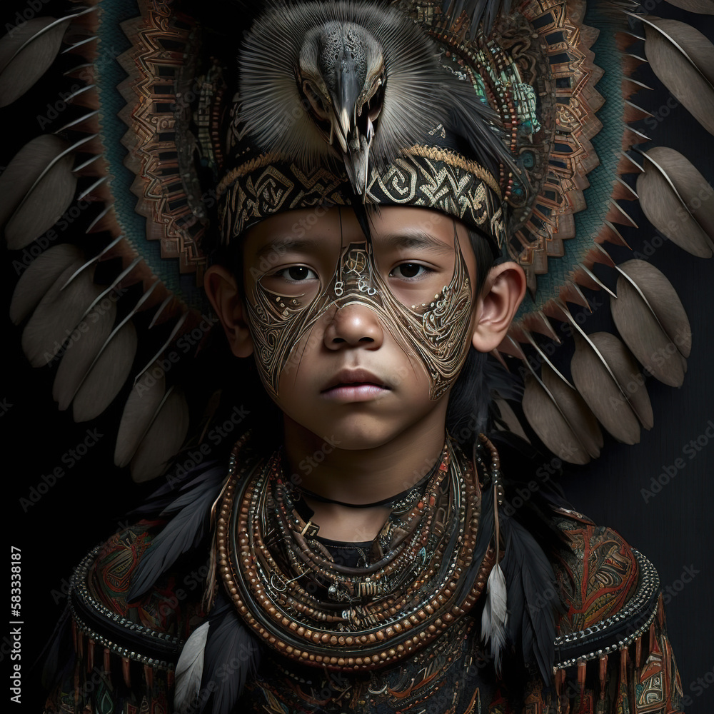 boy, innocent, face, portrait, indonesian, batik ornaments, batik ...