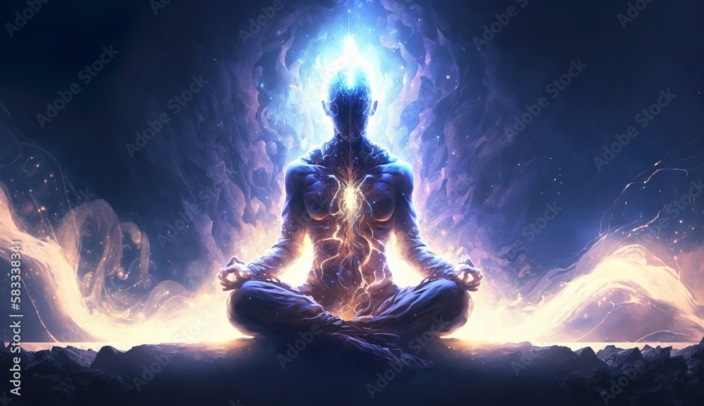 Generative AI Spirituality, esoteric, meditation, universe meta human ...