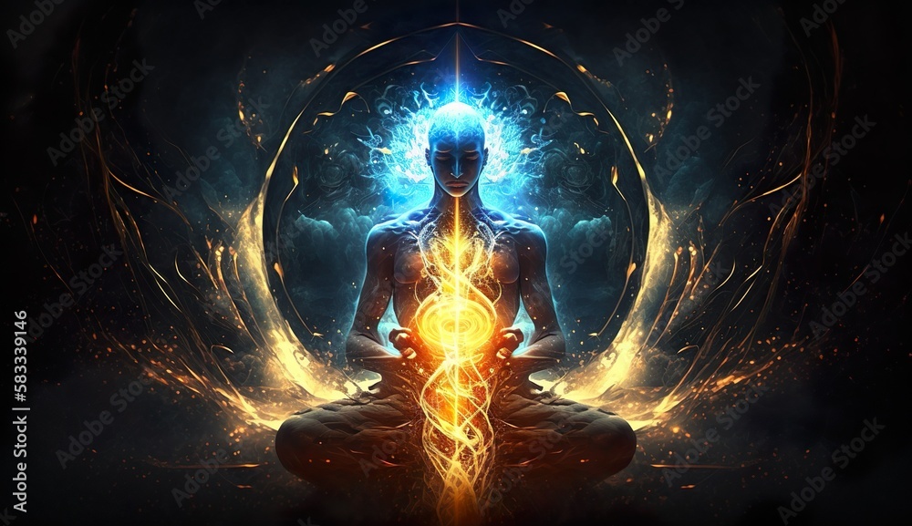 Generative AI Spirituality, esoteric, meditation, universe meta human ...