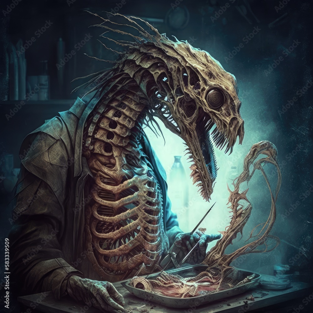 scientist alien biology, scientist alien biology generative AI design ...