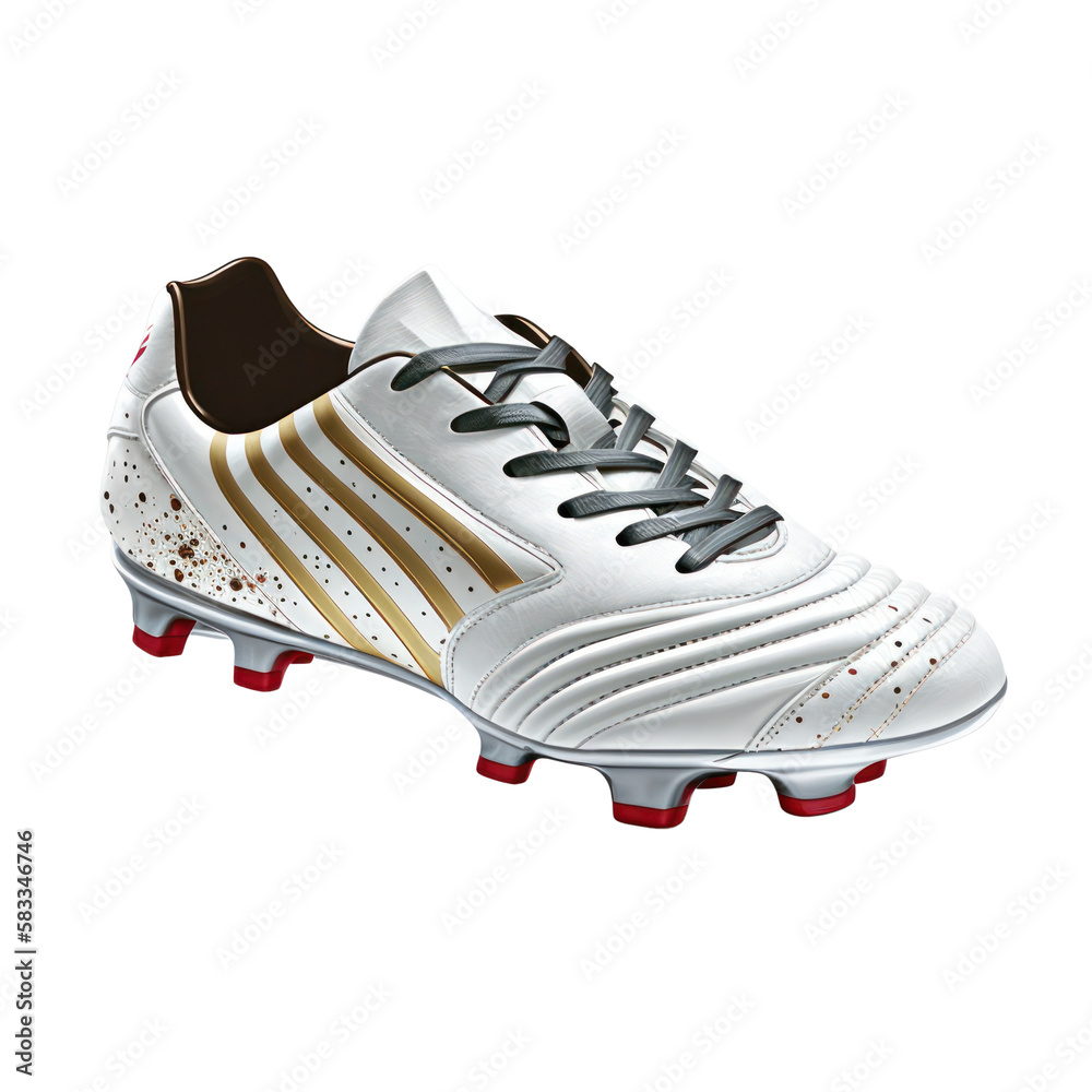 Football shoe, soccer boot isolated on transparent background, side ...