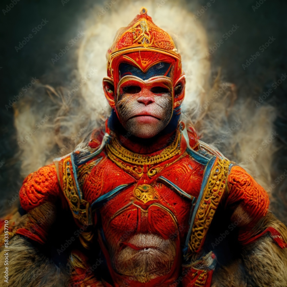 This Image Is Of Hanuman The Hindu God Of Strength And Courage And Is this-image-is-of-hanuman-the-hindu-god-of-strength-and-courage-and-is