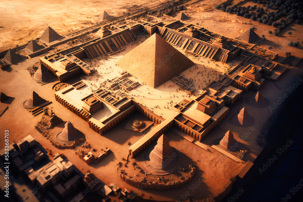 Behold the breathtaking aerial view of the Giza Pyramid Complex ...