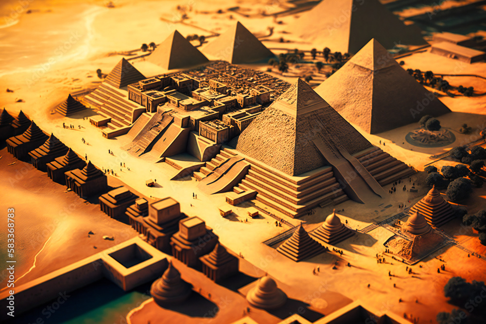 Behold the breathtaking aerial view of the Giza Pyramid Complex ...
