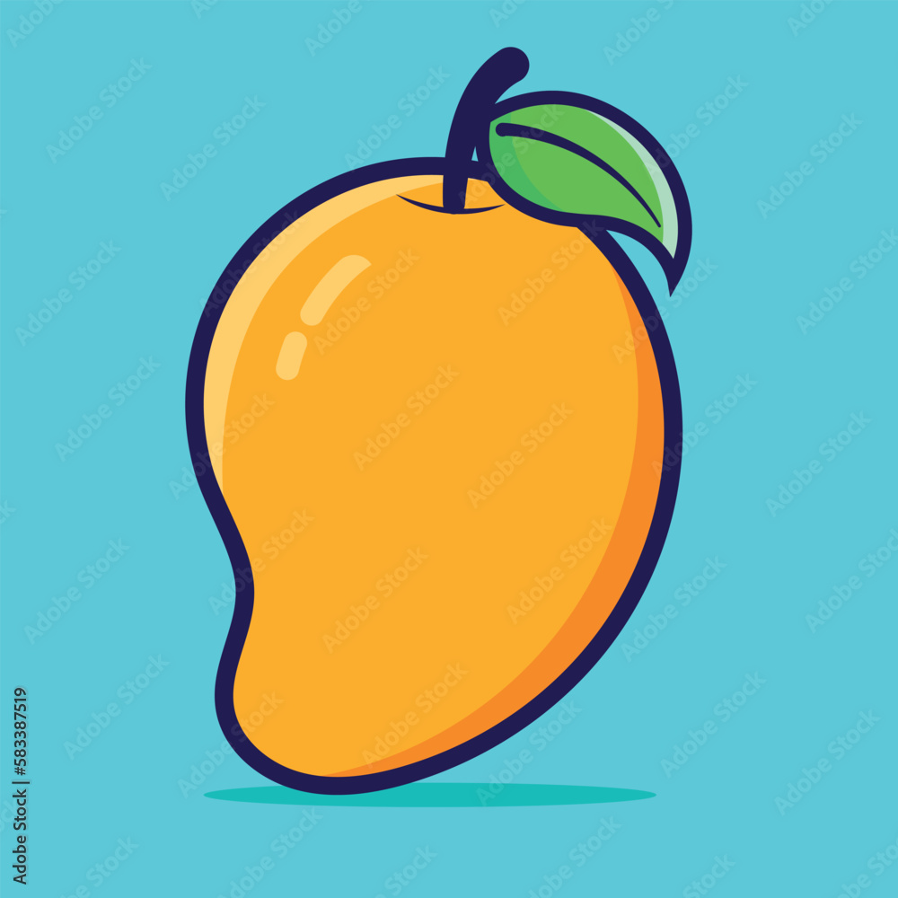 Mango vector, mango cartoon illustration, mango vector sticker, mango ...