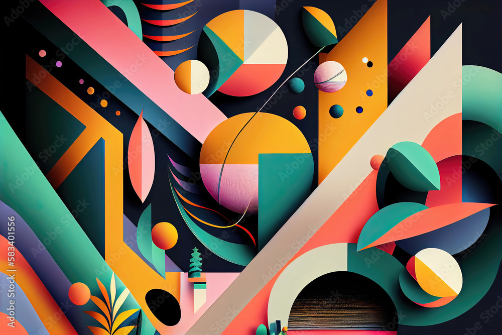 Abstract modern colorful background wallpaper design (Generative AI ...