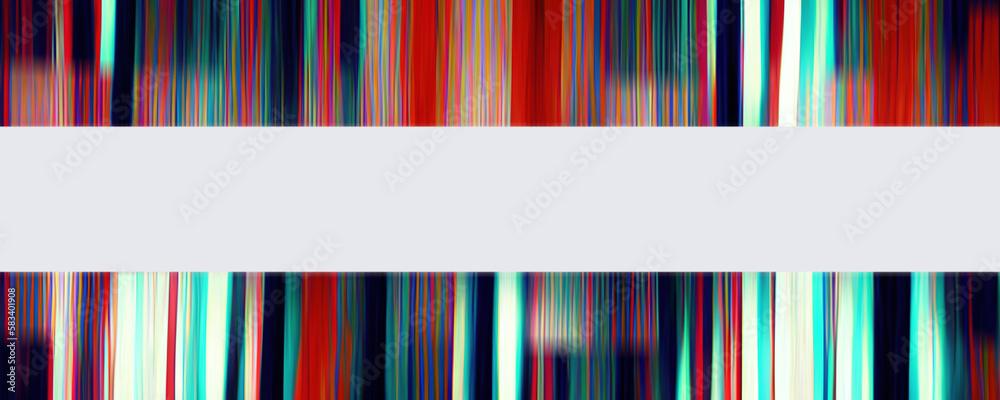 Striped glitch design. Abstract banner. Digital background. Colorful ...