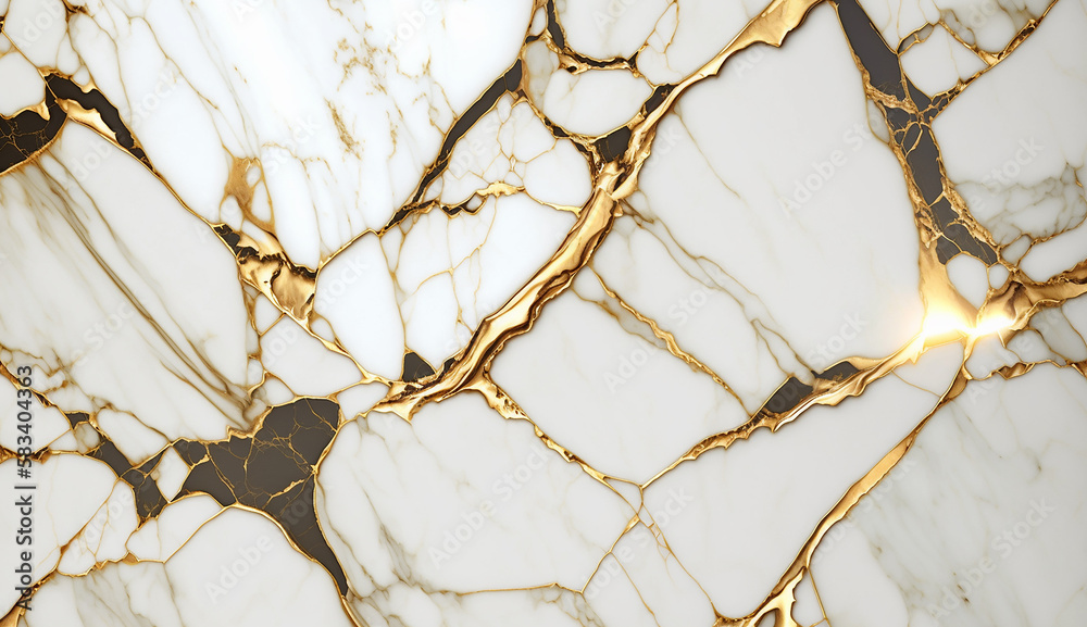 Tileable Calacatta Gold Marble Texture, Generative AI Stock ...