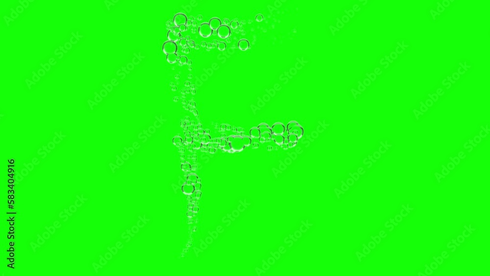 Word tag english text F. Bubble Shaped like letter font F, Animation on ...