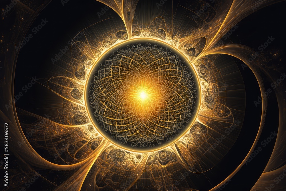 energy coalescing into form, with energy gathering in a single point ...