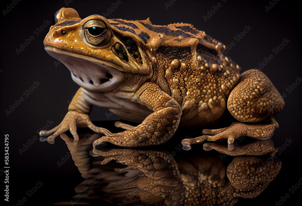 Side view of Bufo alvarius, aka Colorado River Toad, isolated on ...