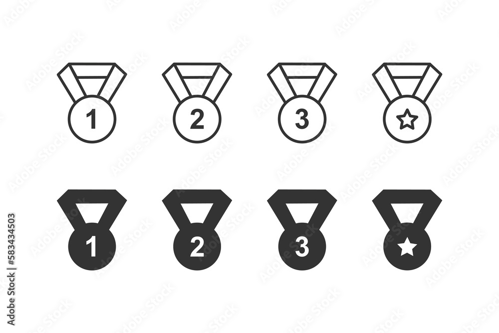 1st 2nd 3rd medal. first place second third award winner badge ...