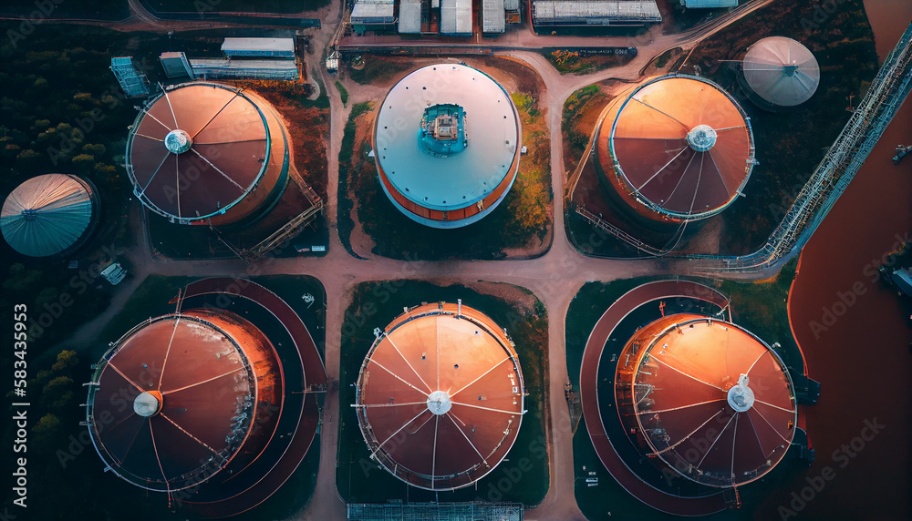 Aerial view storage tank farm, Tank farm storage chemical petroleum ...