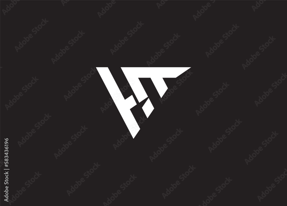 Initial Letter HT Logo Design Icon Template Element Stock Vector ...