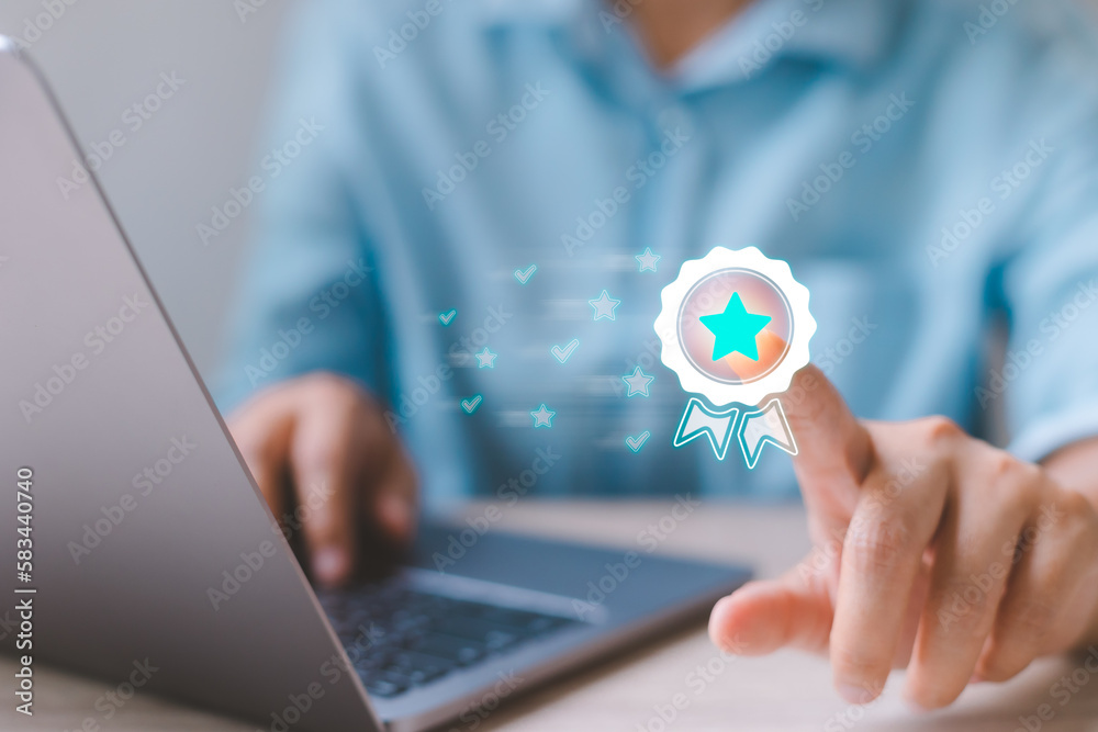 Finger touch virtual screen icon of the best quality assurance. The ...