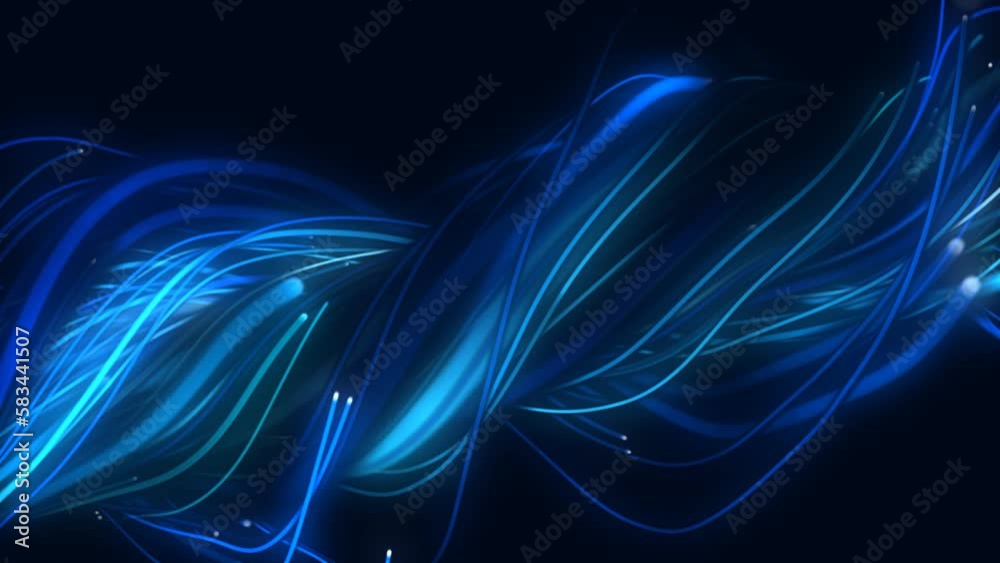Glowing blue animated background, computer screensaver. Pattern of ...