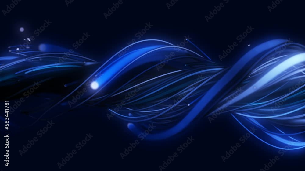 Glowing blue animated background, computer screensaver. Pattern of ...