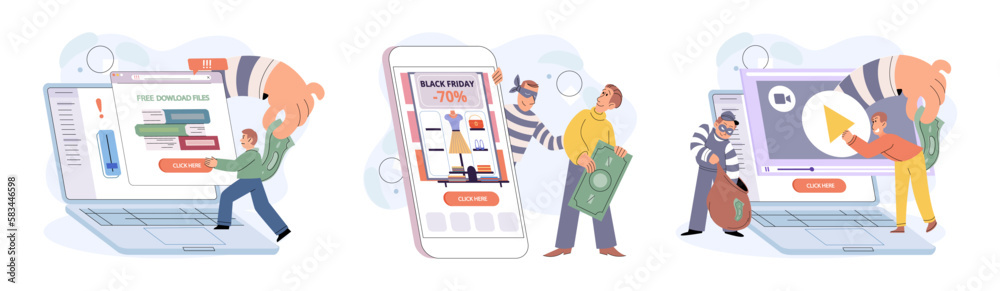 Hacker activity. Hacking computer. Phishing account, steal data, cyber ...