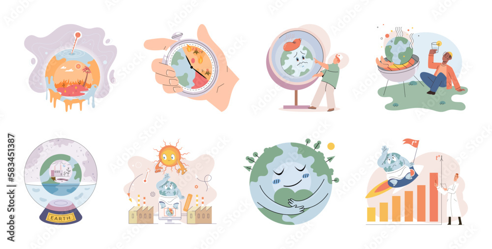 Climate change weather global greenhouse warming risks metaphor concept ...