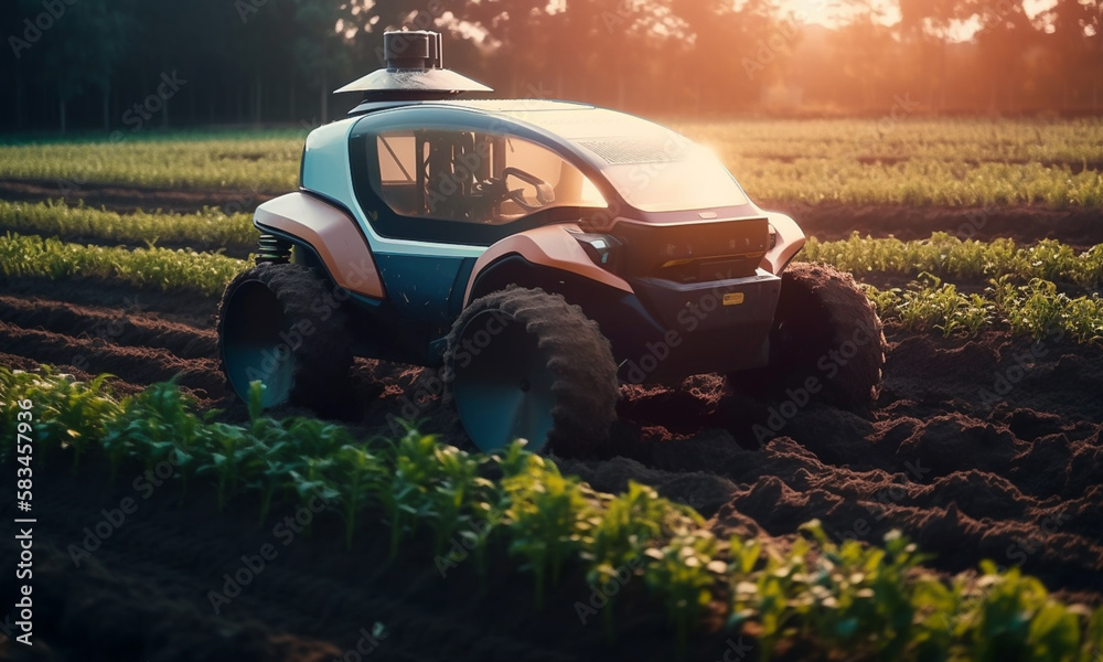 Agriculture robotic and autonomous car working in smart farm, Future 5G ...