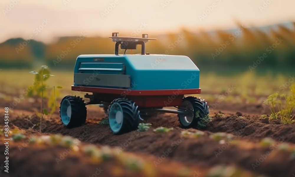 Agriculture robotic and autonomous car working in smart farm, Future 5G ...