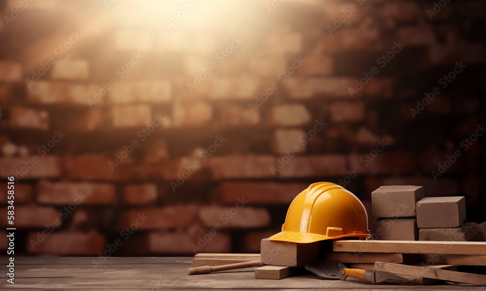 Construction style background wallpaper with empty space for copy text ...