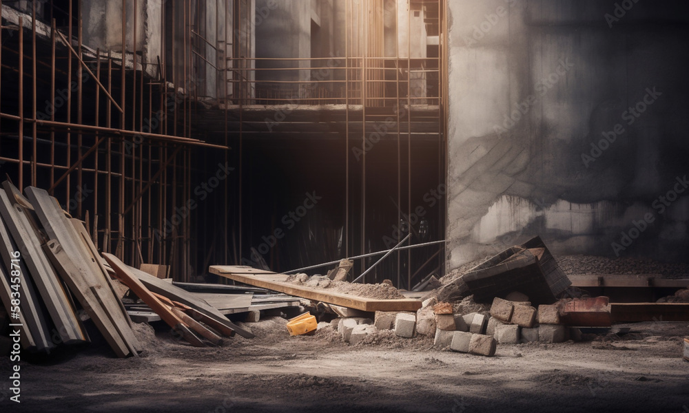 Construction style background wallpaper with empty space for copy text ...