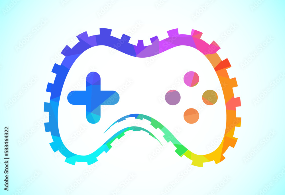 Low poly style Game engine logo, Game logo design Stock Vector | Adobe ...