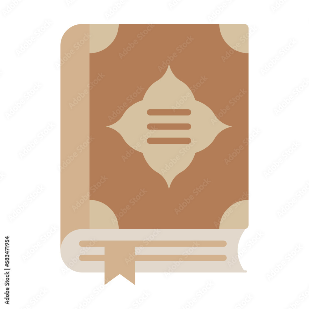 Hadith Books Concept, Sunnah Education vector color icon Design, Ramadan and Eid al-Fitr Symbol ...