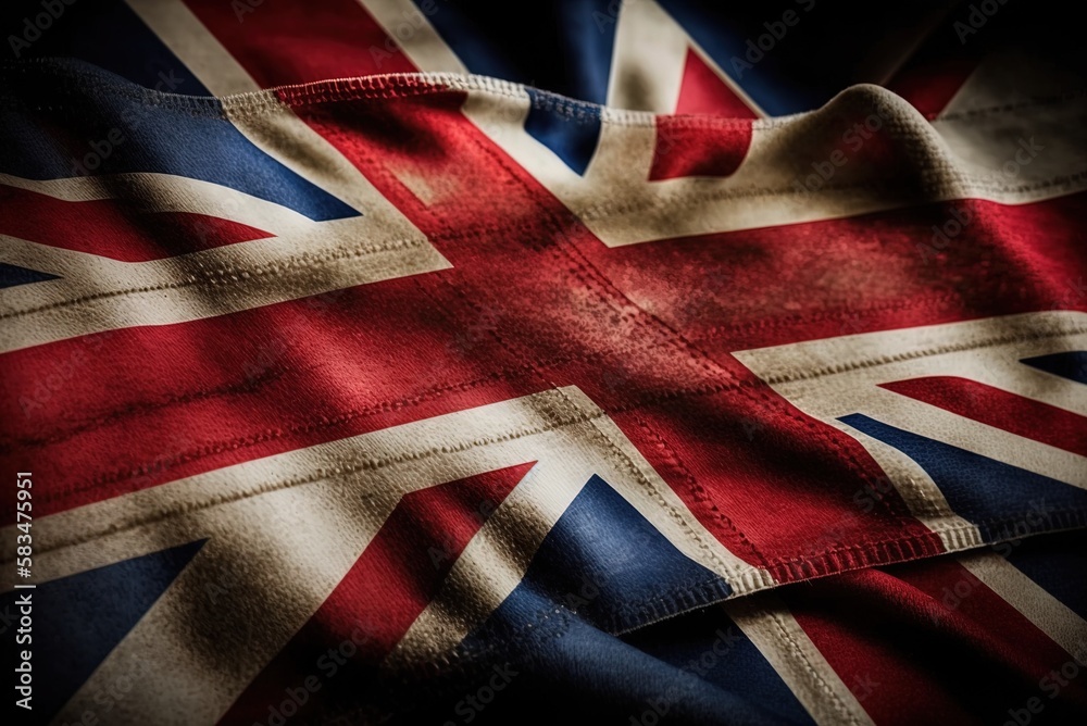 Image of the British flag taken up close, revealing its realistic ...