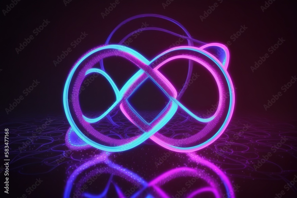 infinity loop, Neon lights, Modern Futuristic Sci Fi Background ...