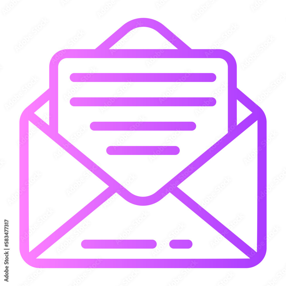 gmail gradient icon Stock Vector | Adobe Stock