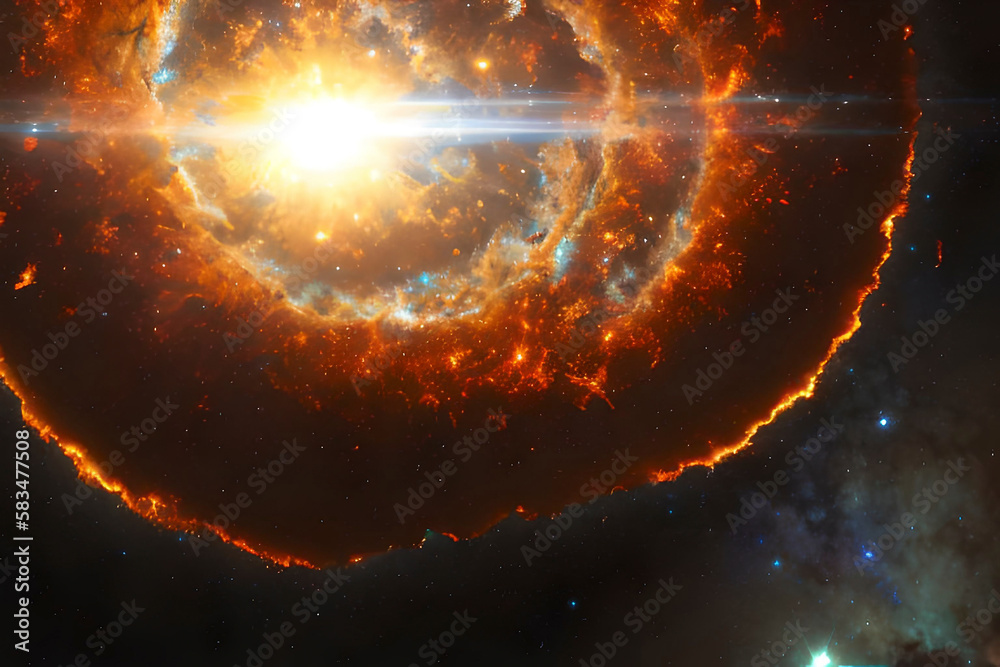 AI generated image of a supernova. A supernova is a powerful and ...