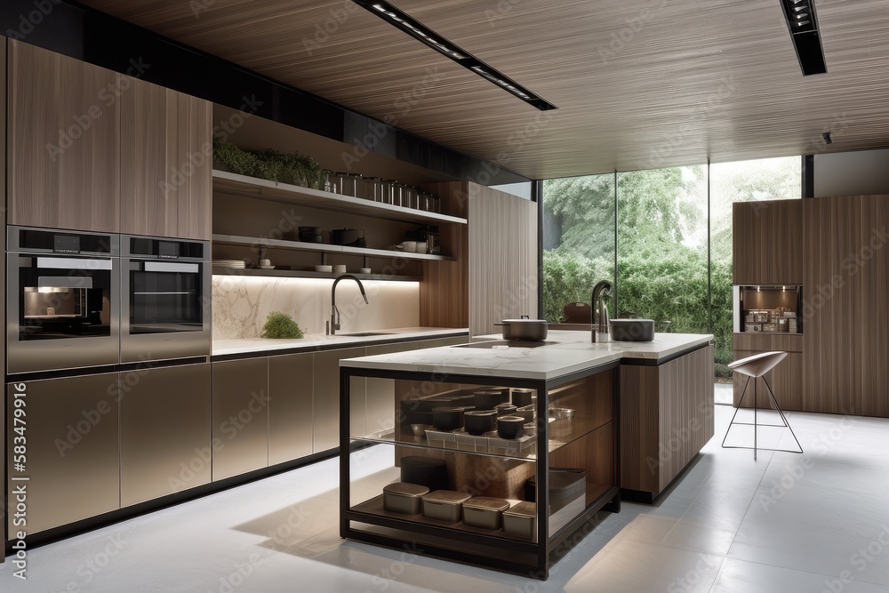 The super smart modern kitchen boasts of the latest technologies and ...