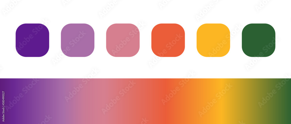Vibrant nature inspired color palette with gradient for backdrops ...