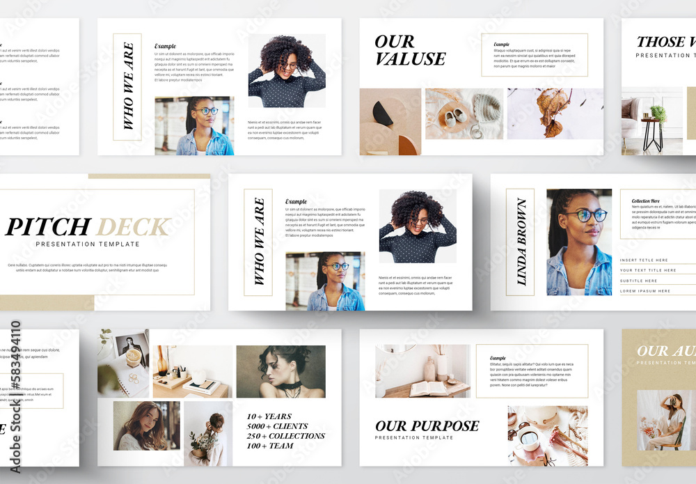 Pitch Deck Presentation Design Layout Stock Template | Adobe Stock