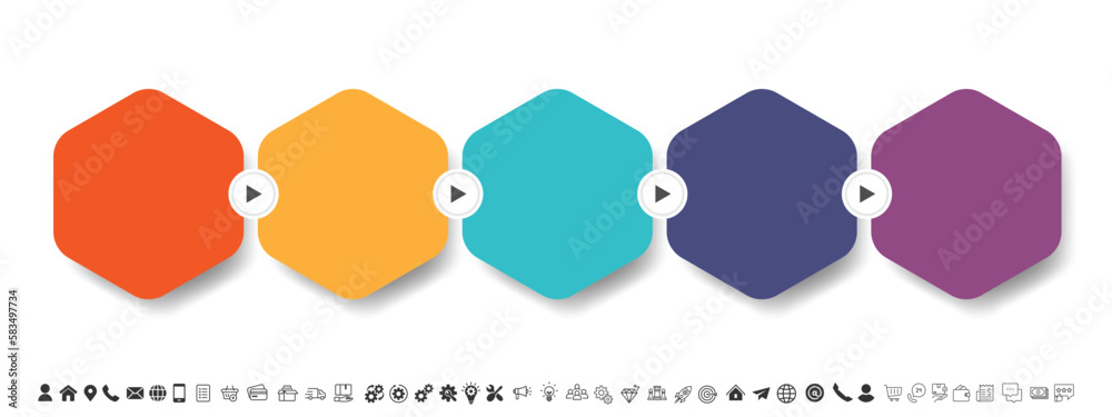 Blank and clean. Steps business data visualization timeline process ...