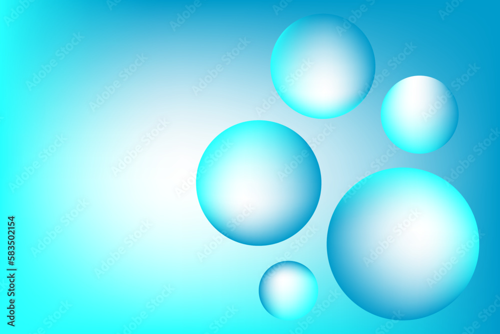 Light Blue Bubble Gradient Effect Background Design Stock Vector | Adobe Stock