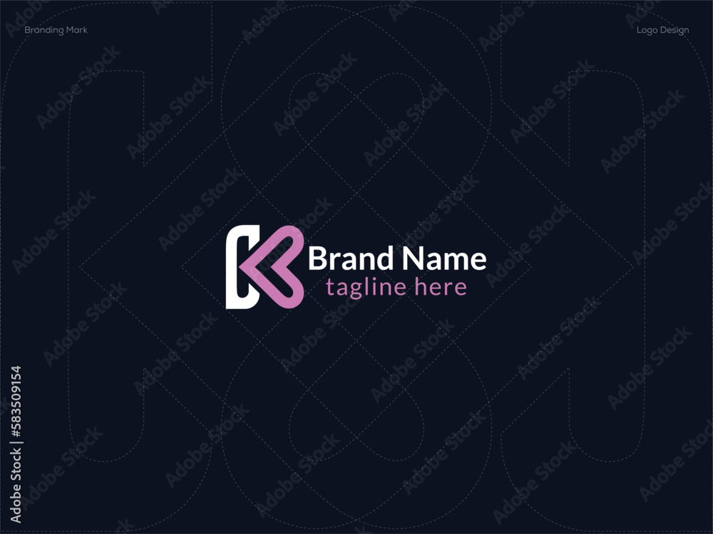 K love logo design - K letter logo design vector Free Vector Stock Vector | Adobe Stock