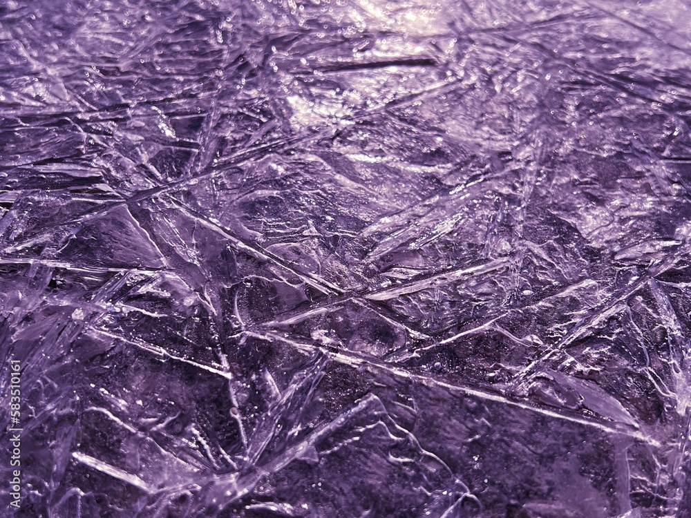 Purple shiny ice floe frozen background. Stock Photo | Adobe Stock